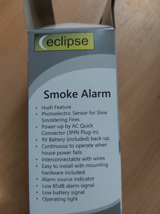 Eclipse Smoke Alarm - 2 Units — UK-Plastics
