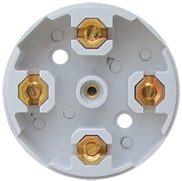 20a 4 Terminal Junction Box, 58mm Diameter. White — UK-Plastics