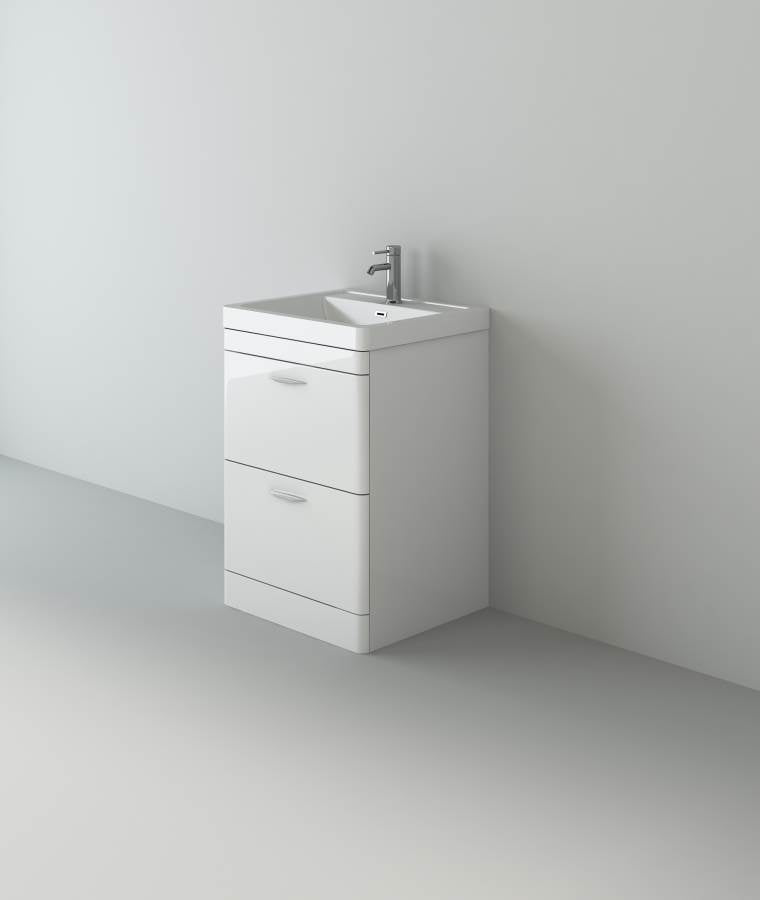 Apollo 600 FS Unit And Ceramic Basin White Glass — UK-Plastics