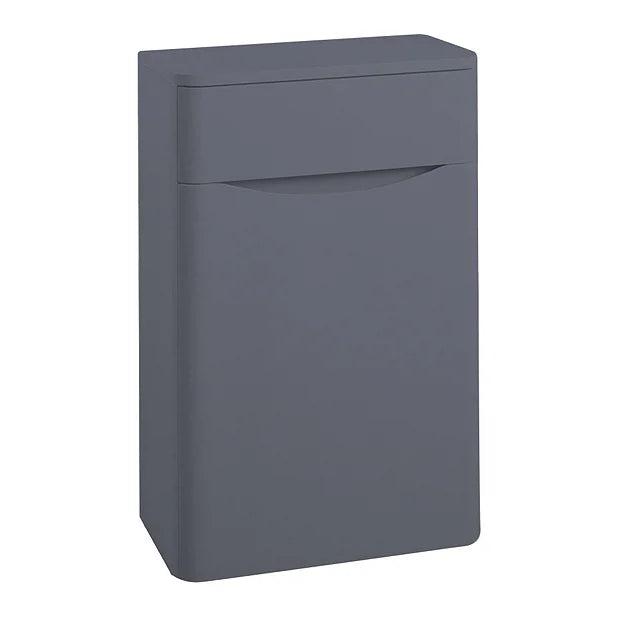 Monza Matt Grey & White 500mm Wide WC Unit (Depth 200mm) — UK-Plastics