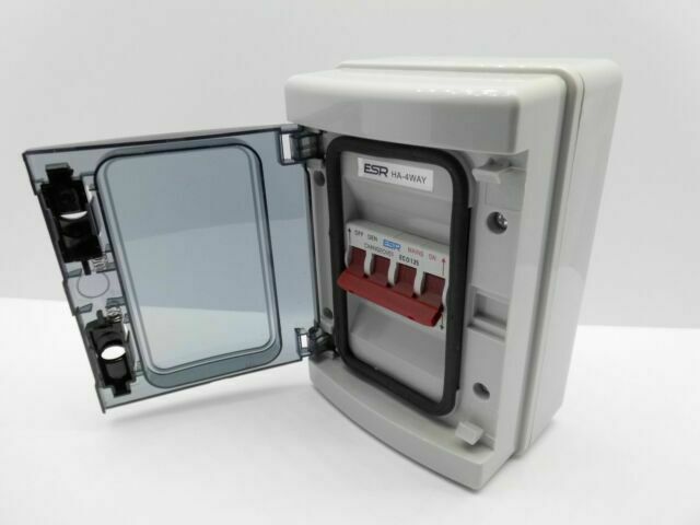 IP65 Enclosure With 125a 240v Changeover Switch — UK-Plastics